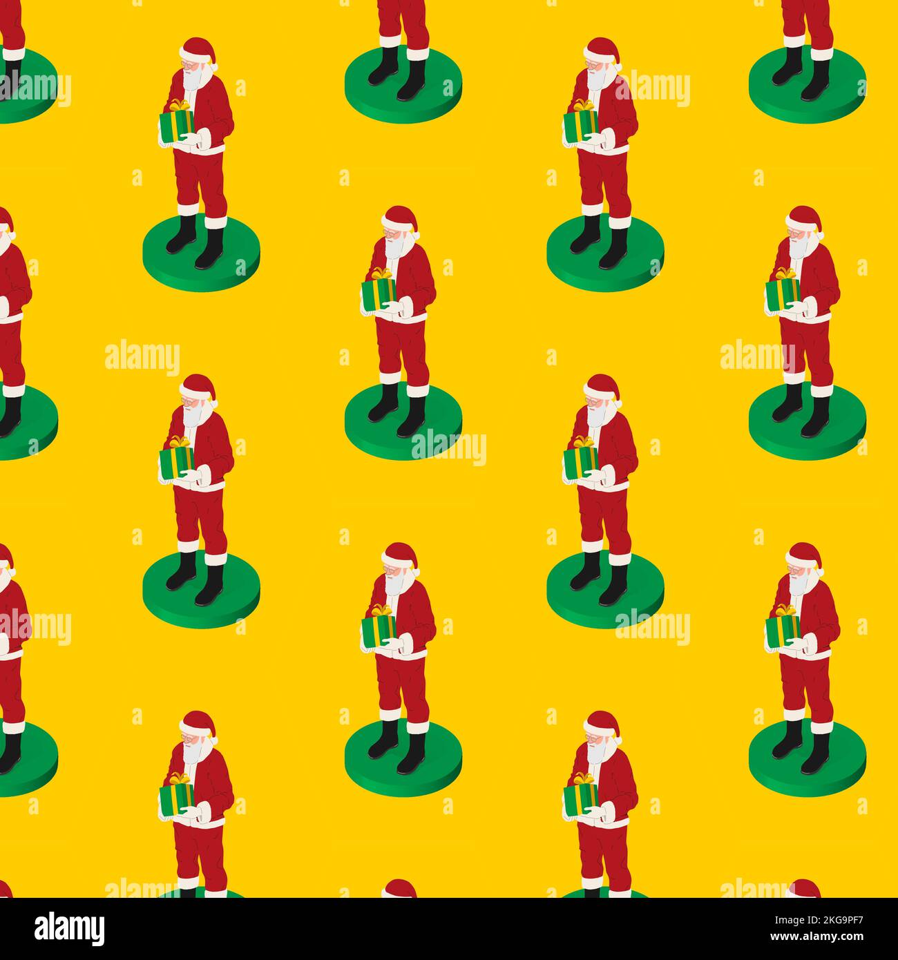 Santa Claus, background with seamless pattern, repeating vector ...