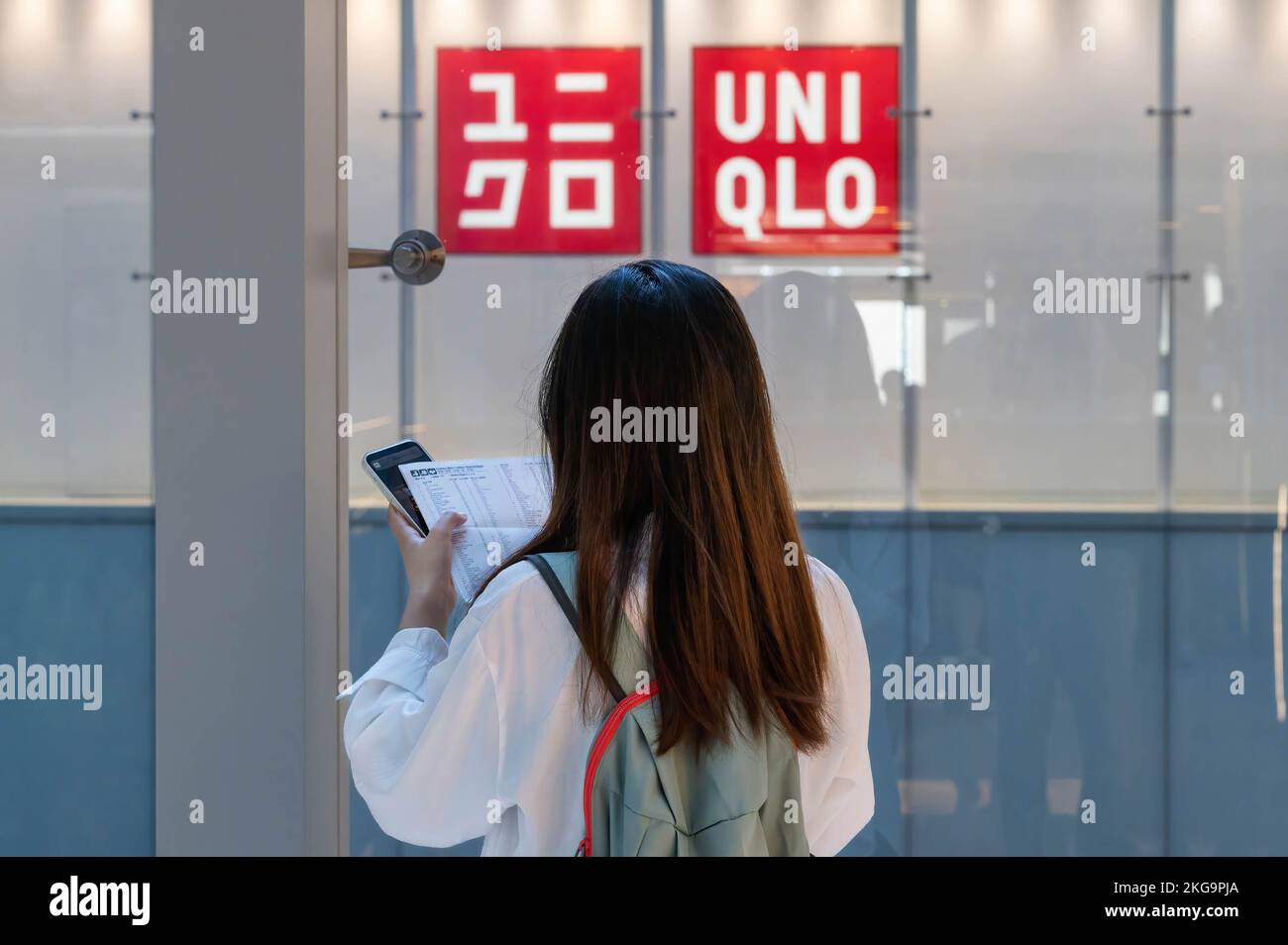 Hong Kong, China. 04th Sep, 2022. A woman stands in front of the ...
