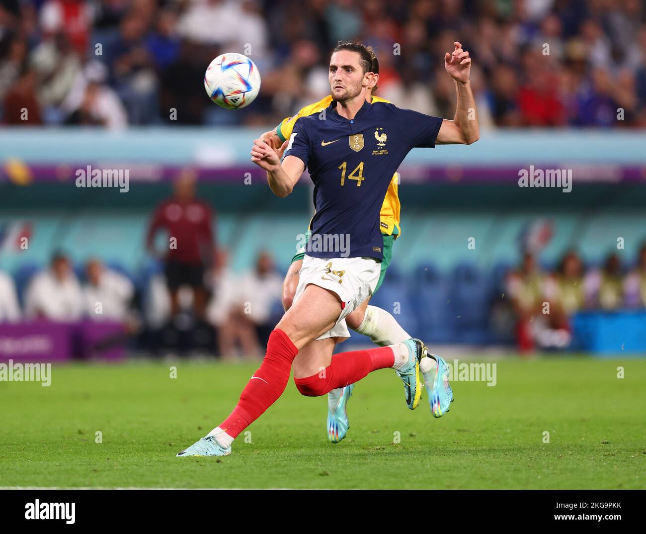 Al Wukair, Qatar, 22nd November 2022. Adrien Rabiot of France in action ...