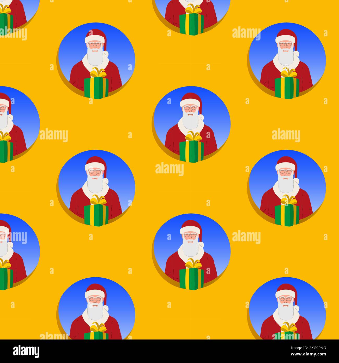 Santa Claus, background with seamless pattern, repeating vector ...