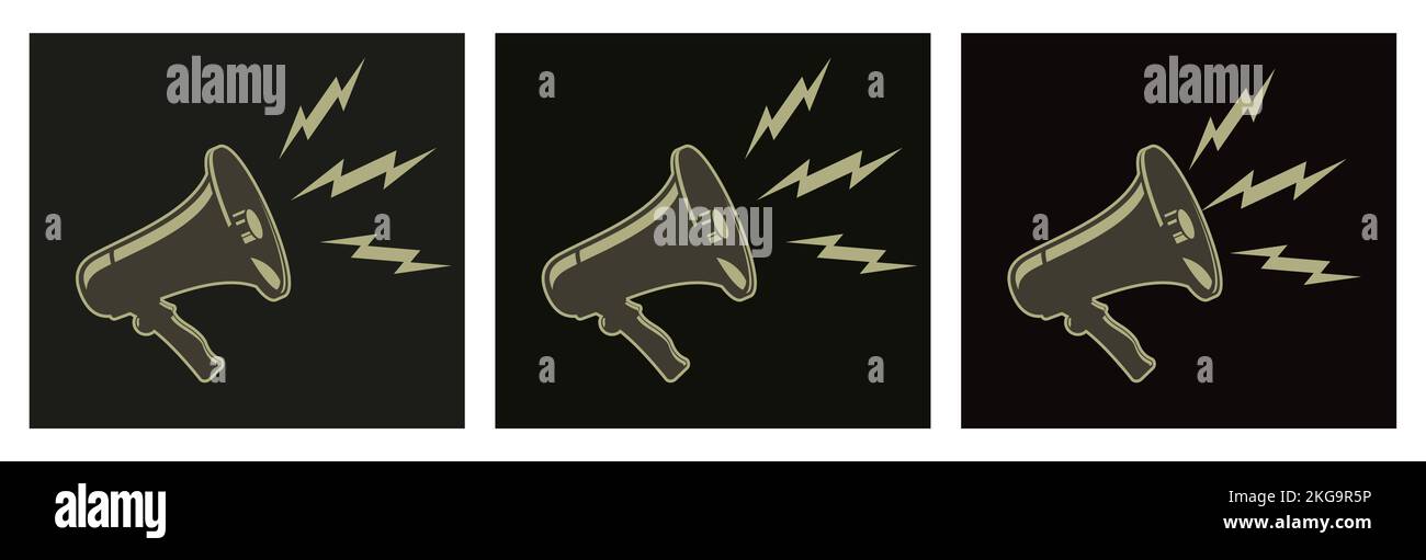 Megaphone Speaker Vector Icon Template Stock Vector Image & Art - Alamy