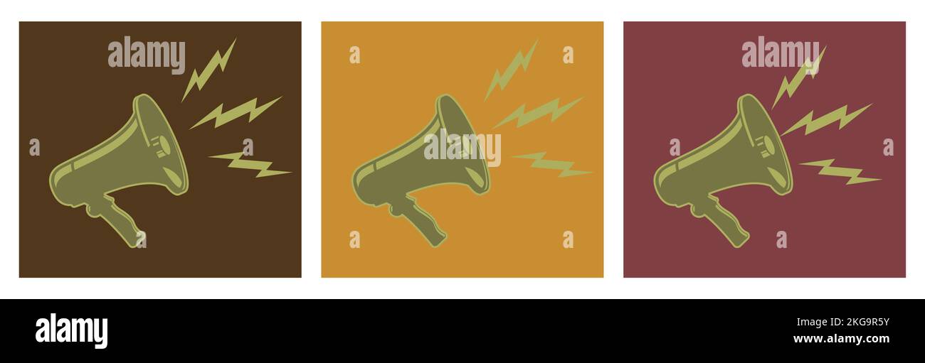 Megaphone Speaker Vector Icon Template Stock Vector Image & Art - Alamy