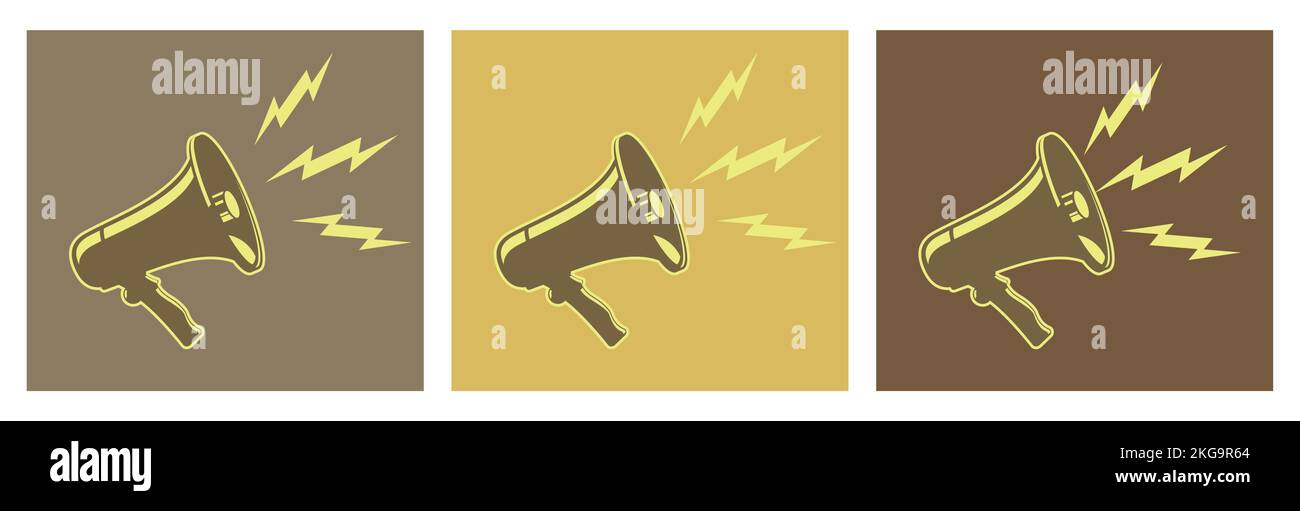 Megaphone Speaker Vector Icon Template Stock Vector Image & Art - Alamy