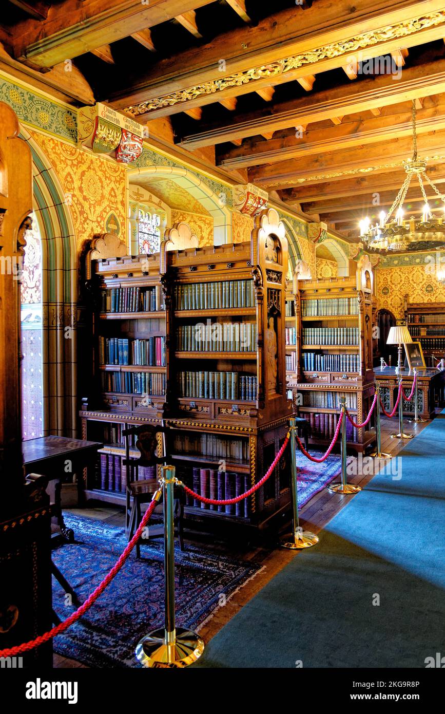 The library designed by Victorian architect and designer William Burges ...