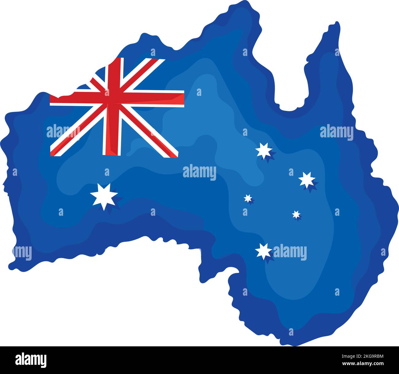 australian flag in map Stock Vector Image & Art - Alamy