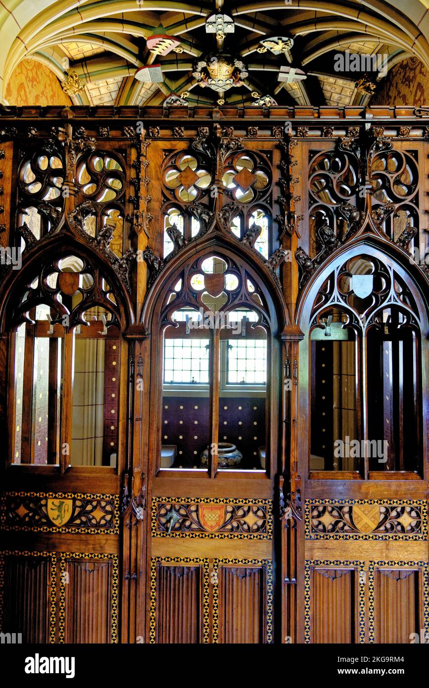 The library designed by Victorian architect and designer William Burges ...
