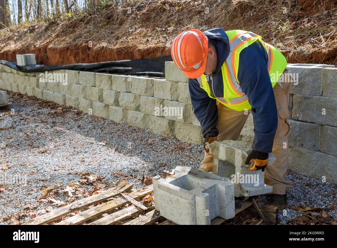 During constructed of new retaining wall project there was contractor ...