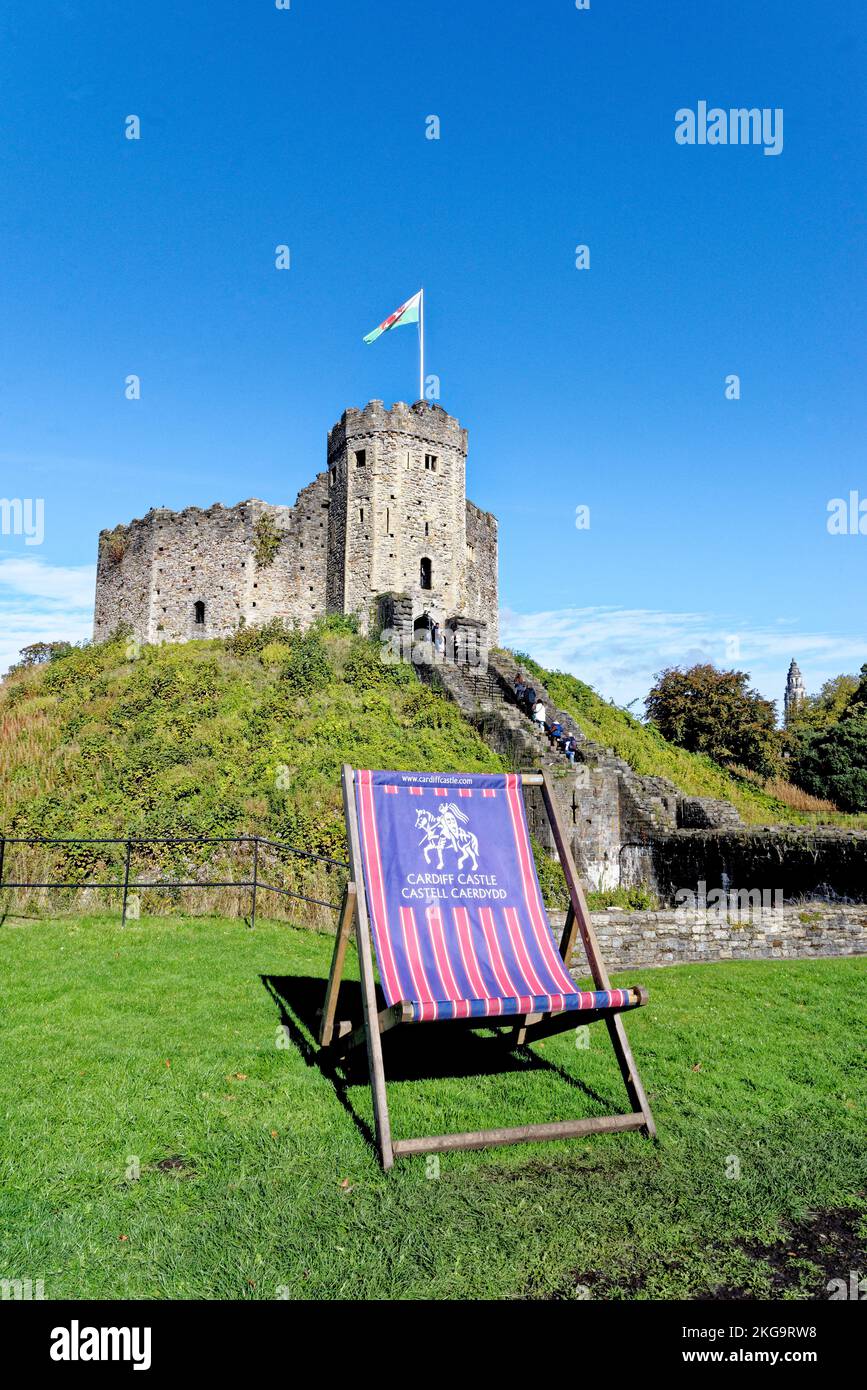 The Norman Keep inside Cardiff Castle - Cardiff, Glamorgan, Wales ...