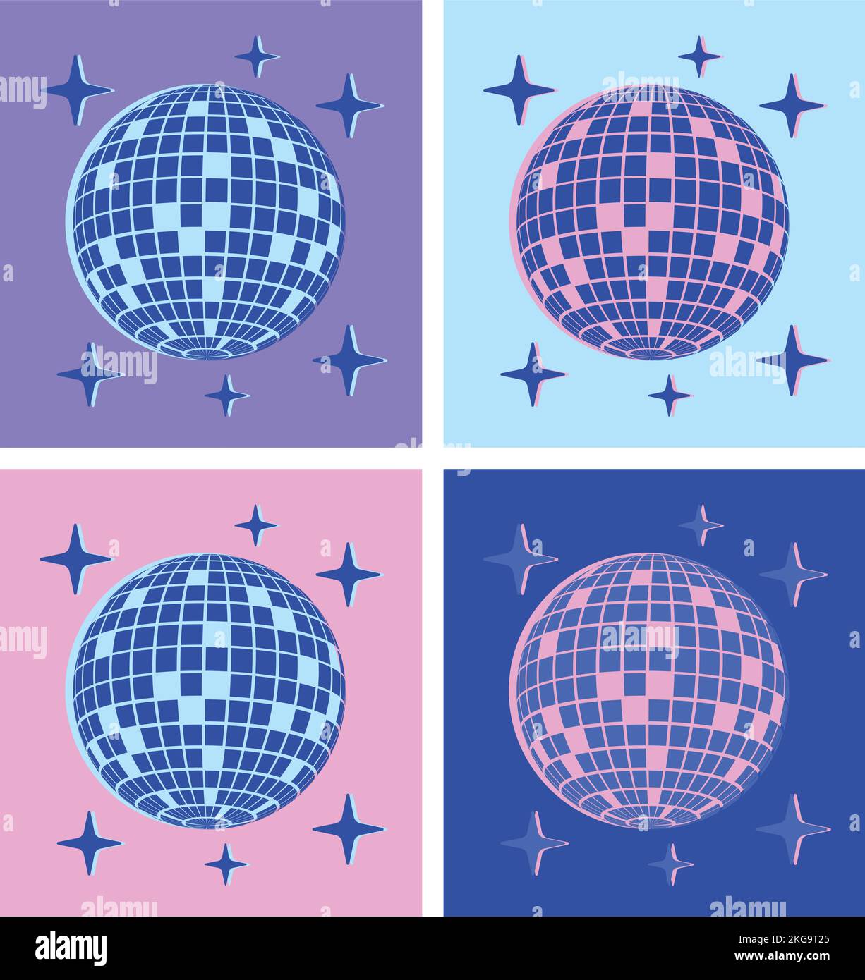 Disco Ball Vector Illustration Pop Art Style Stock Vector Image & Art ...