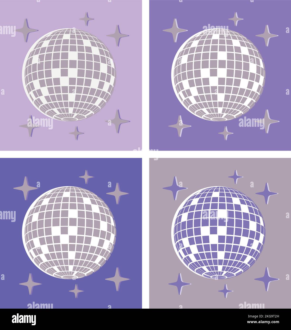 Disco Ball Vector Illustration Pop Art Style Stock Vector Image & Art ...