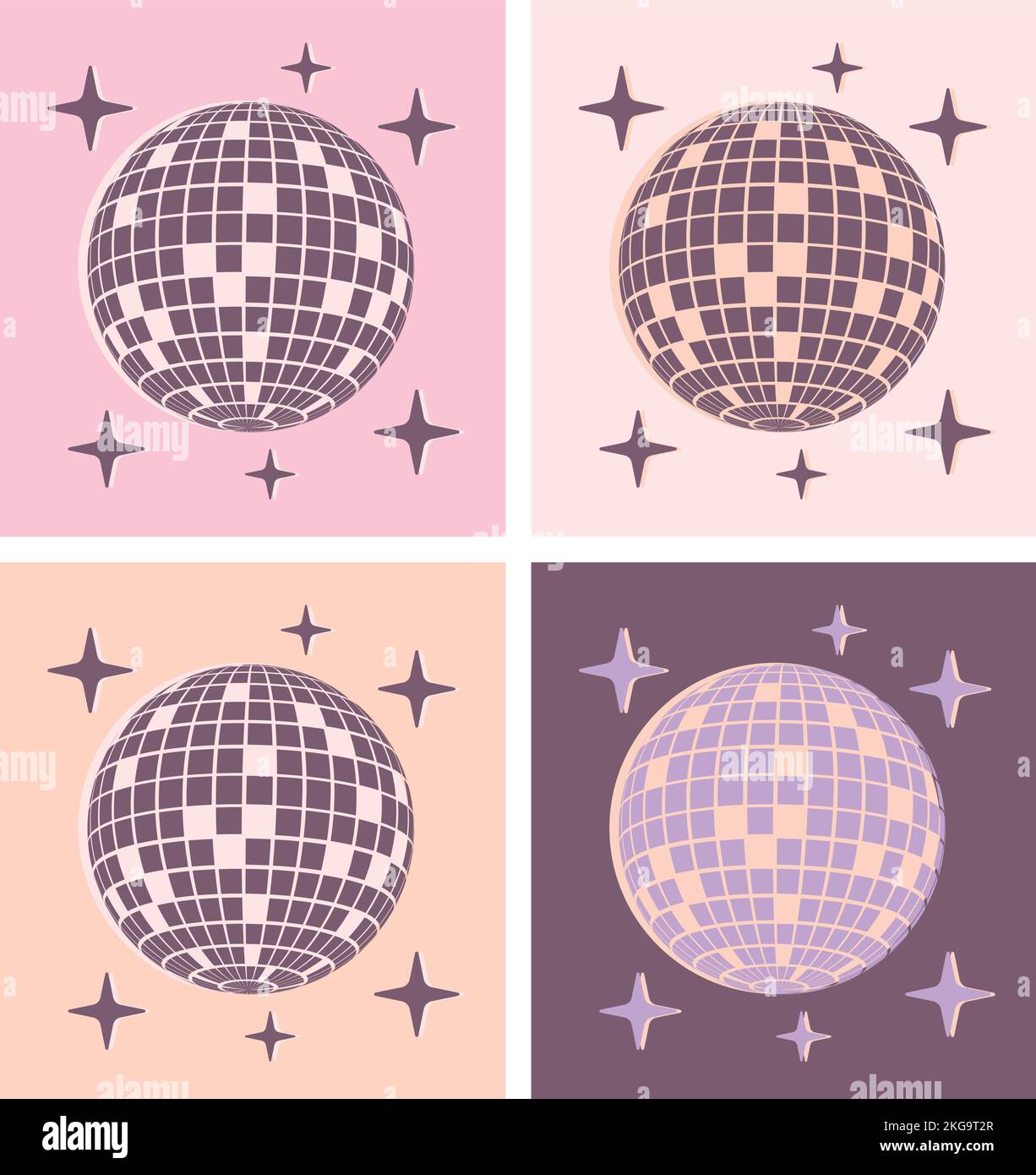 Disco Ball Vector Illustration Pop Art Style Stock Vector Image & Art ...