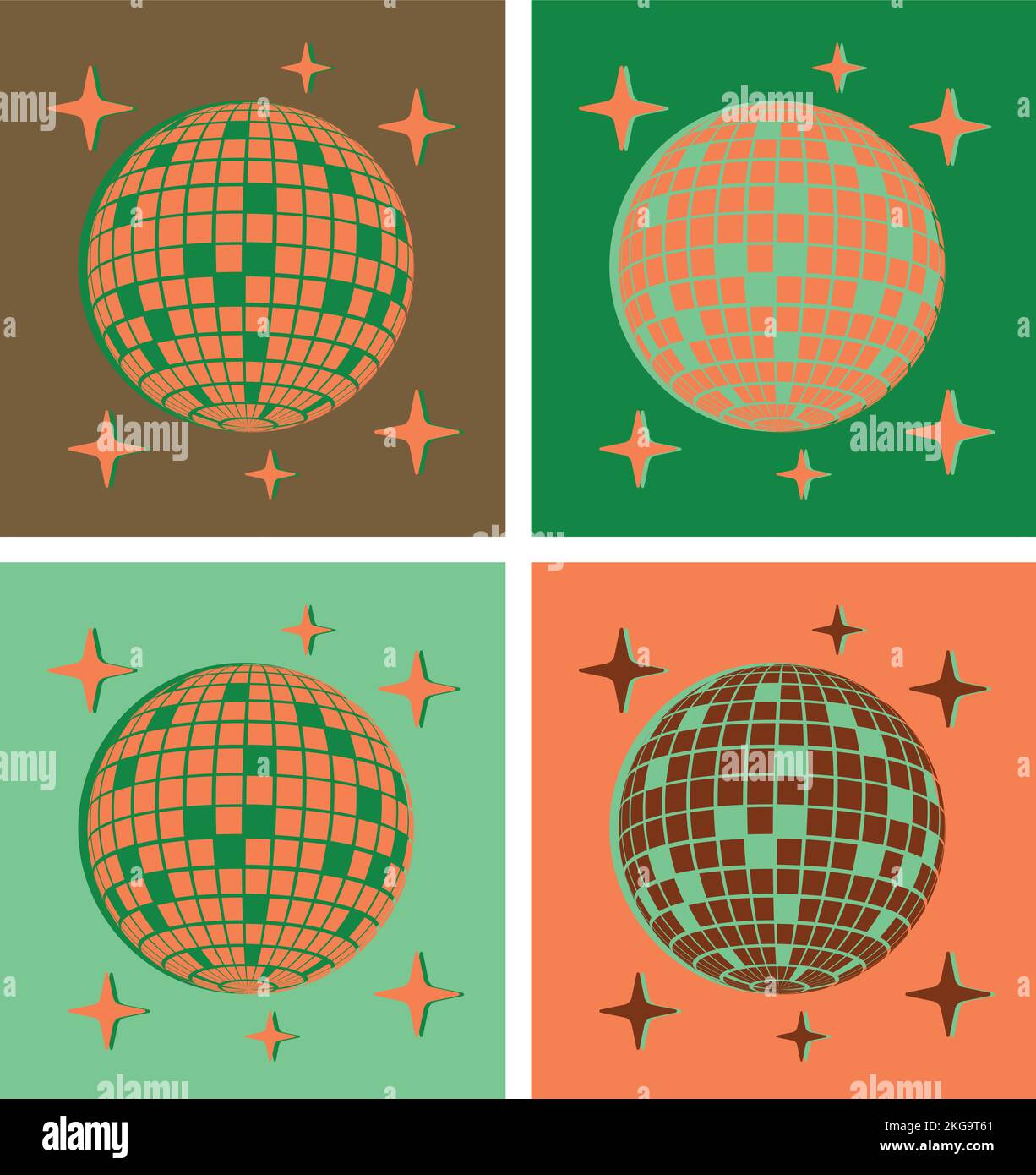 Disco Ball Vector Illustration Pop Art Style Stock Vector Image & Art ...