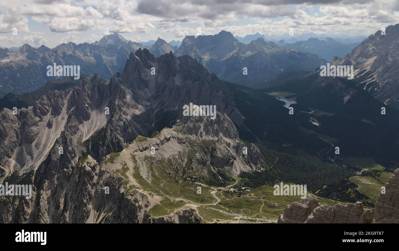 A beautiful view of the Three Peaks National Park in Italy Stock Photo ...