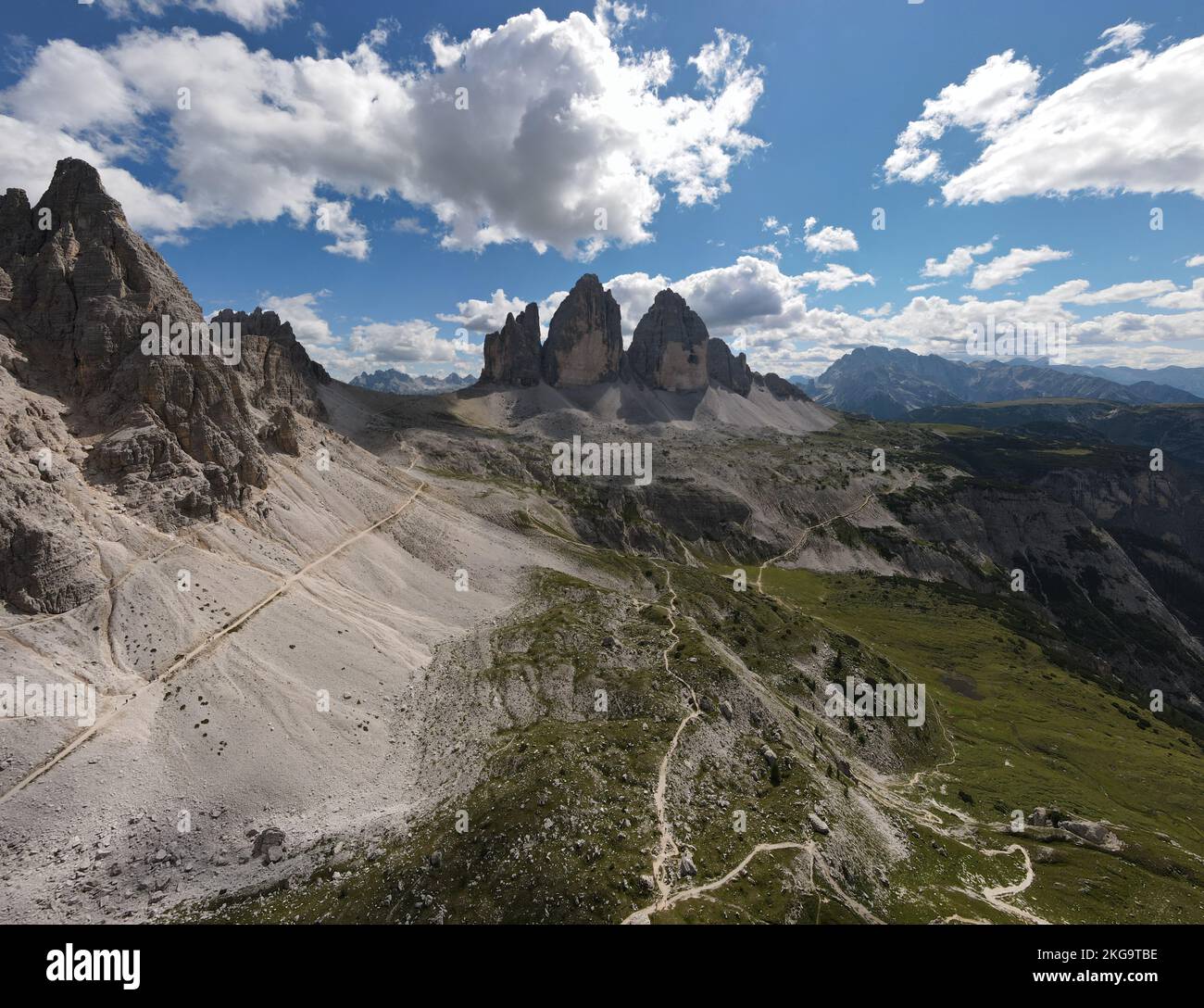 The Three Peaks of Lavaredo in the Sexten Dolomites of northeastern ...