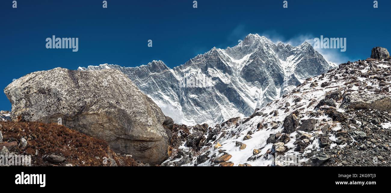 Lhotse is fourth highest mountain in world at 8,516m(27,940 ft ...