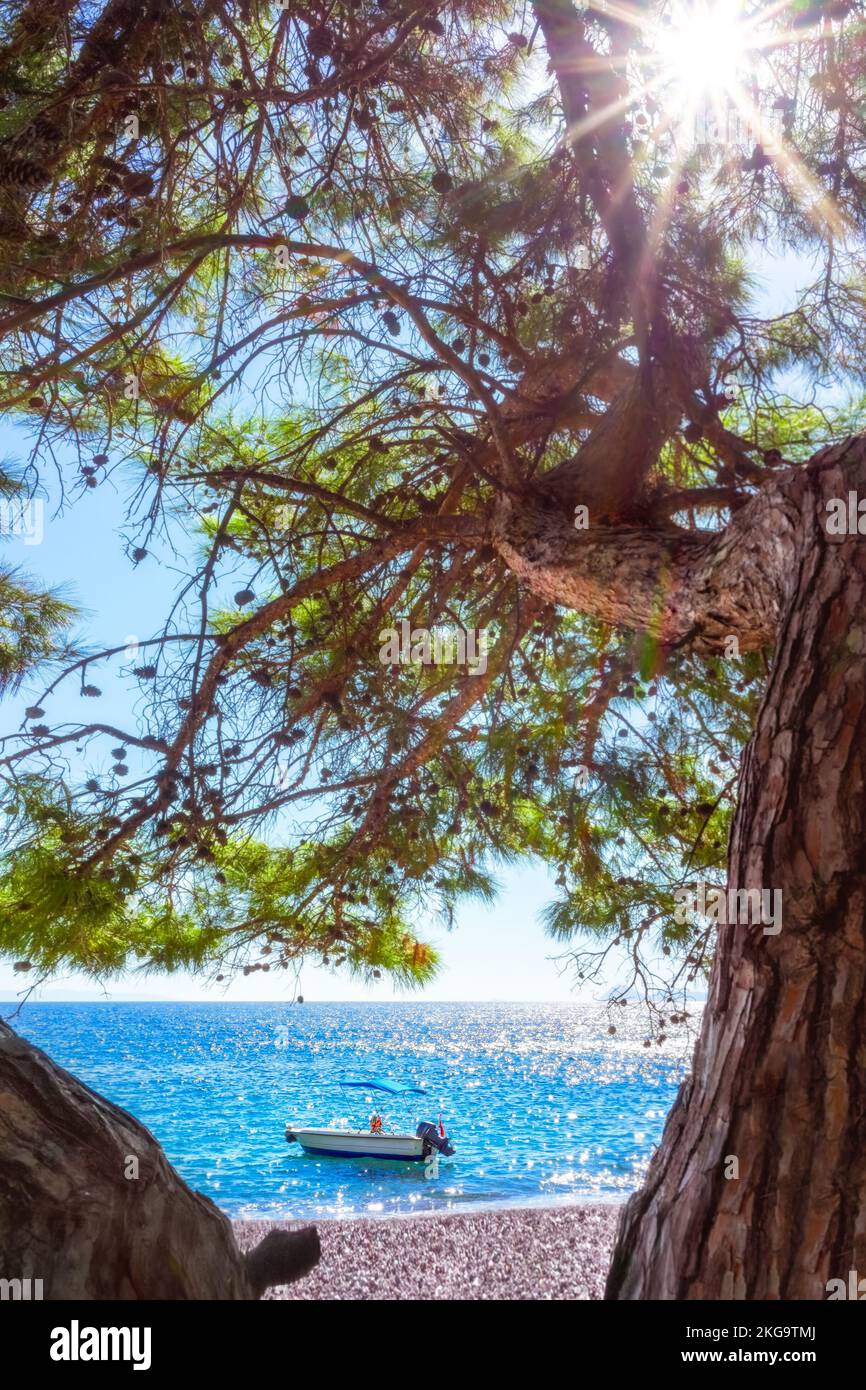 Beautiful bay on the Carian trail. Aegean Sea, Turkey Stock Photo - Alamy