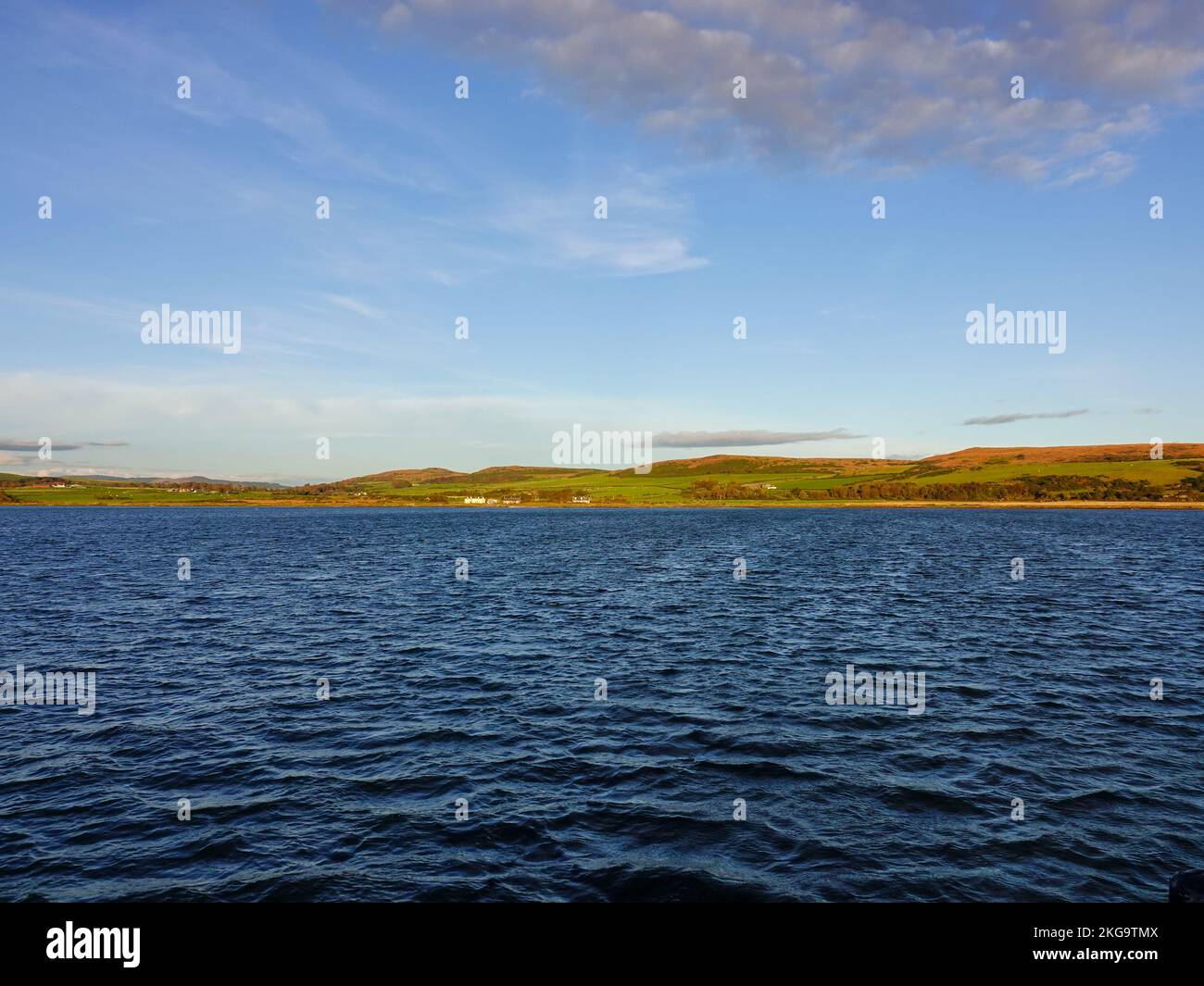 Rolling pasture and agricultural lands, landscape of lowlands of ...