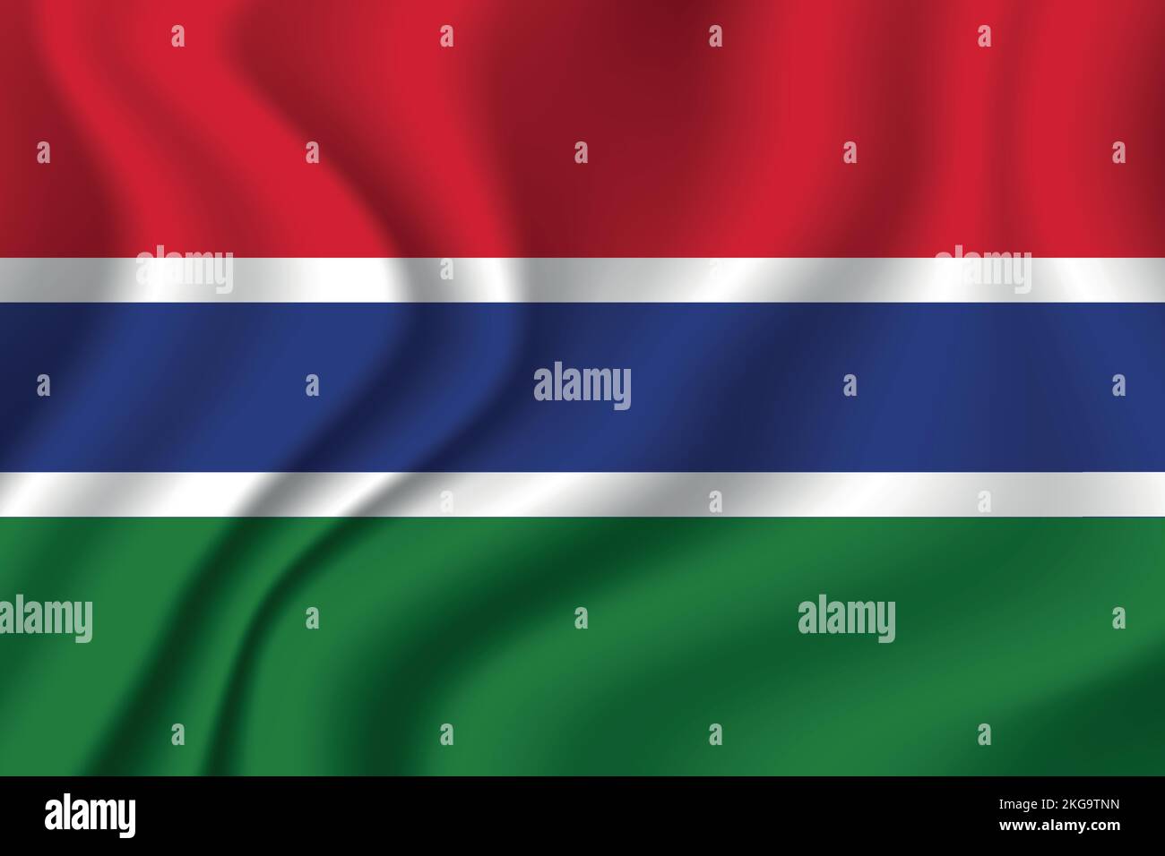 Flag Of Gambia Gambian National Symbol In Official Colors Template