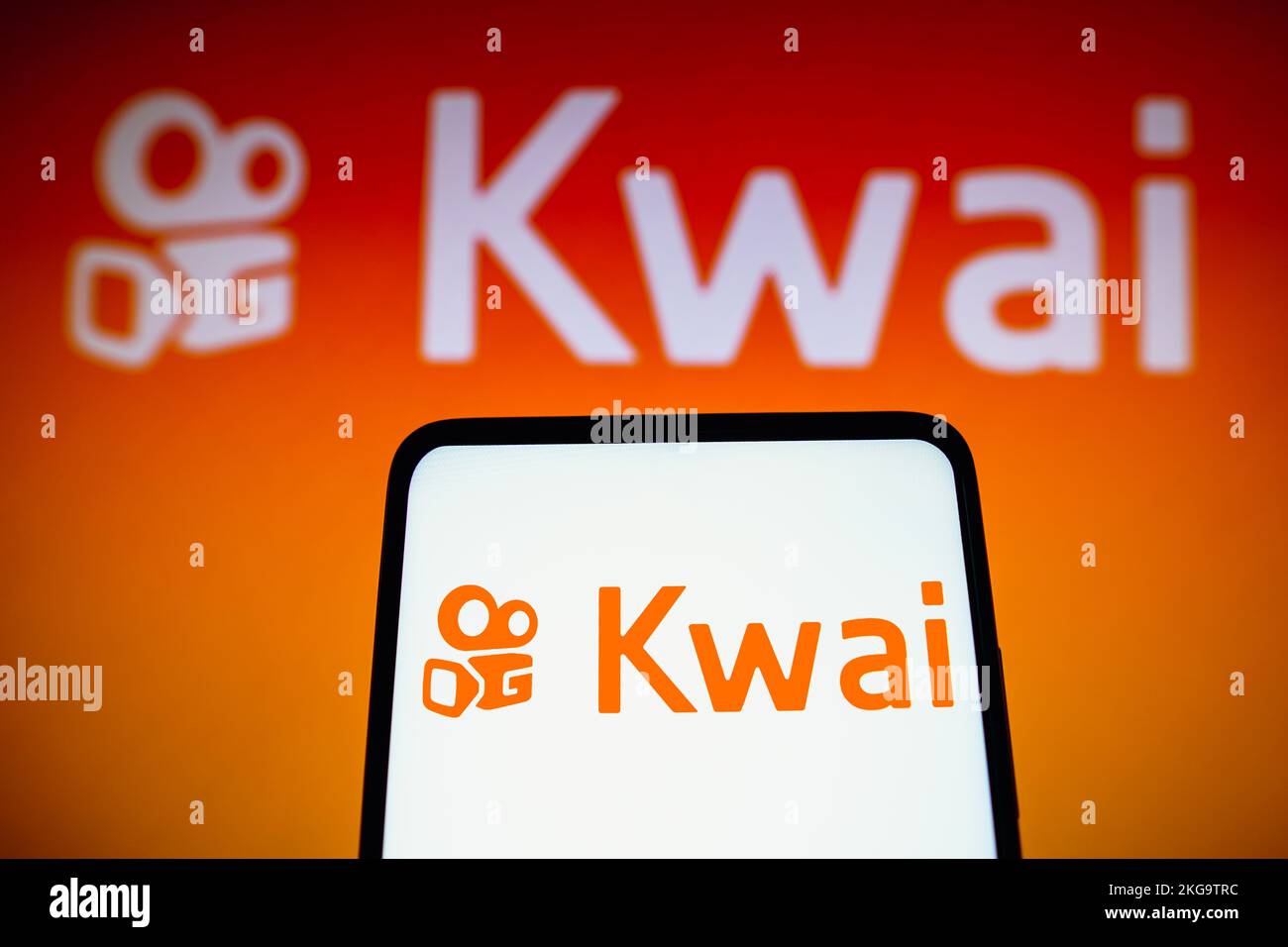 In this photo illustration, the Kwai logo is displayed on a smartphone ...