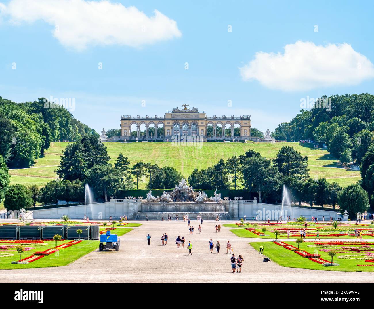 Vienna, Austria - June 2022: Beautiful view from the palace park with ...