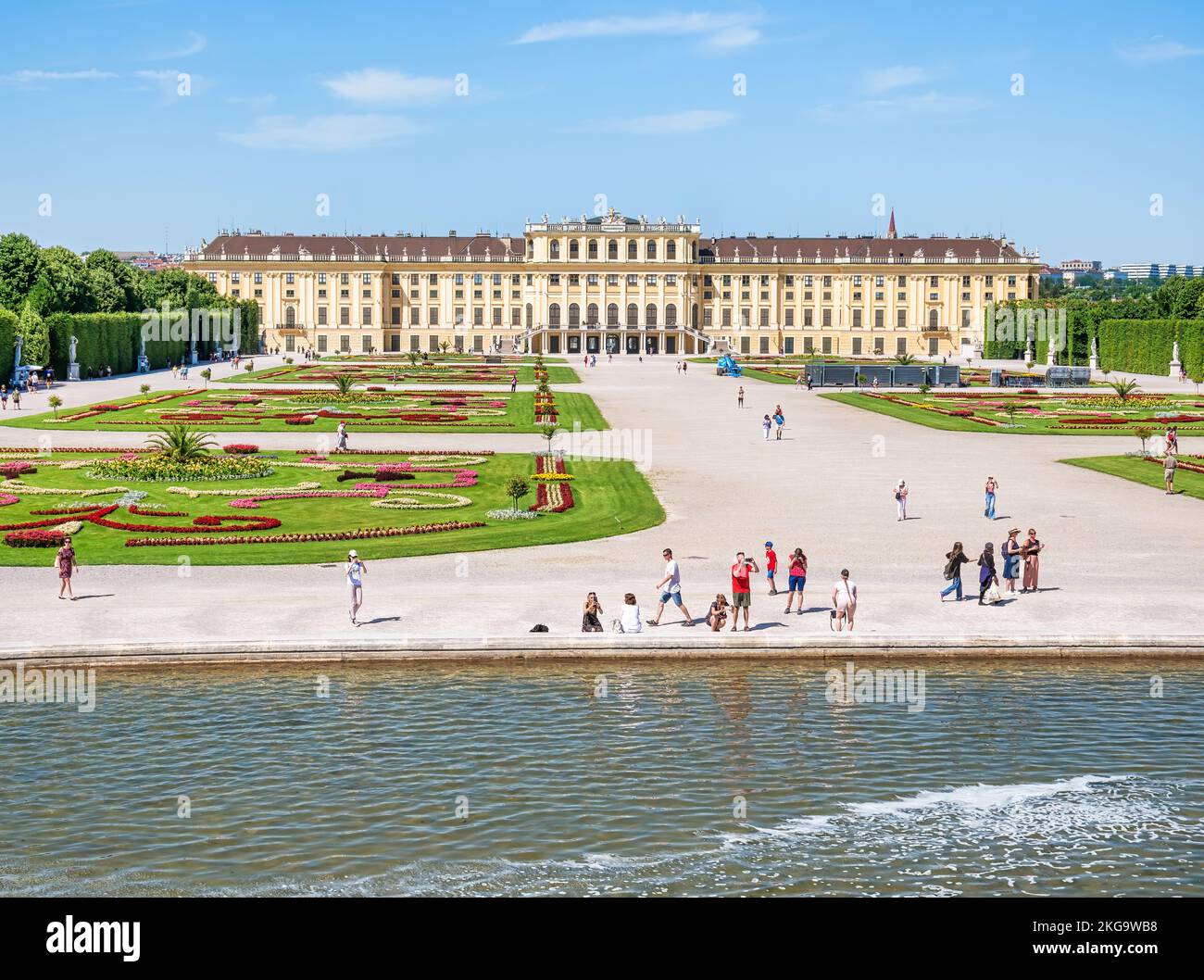 Vienna, Austria - June 2022: View with Schonbrunn Palace ( Schloss ...