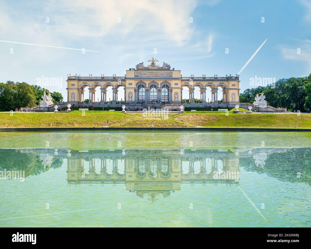 Vienna, Austria - June 2022: Beautiful view from the palace park with ...