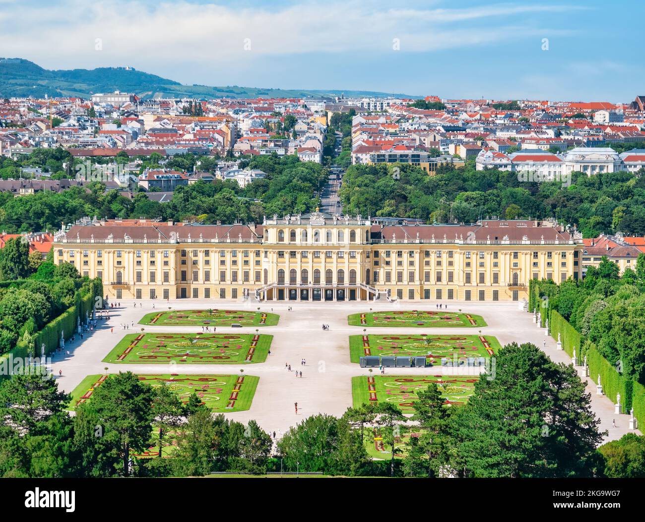 Vienna, Austria - June 2022: View with Schonbrunn Palace ( Schloss ...