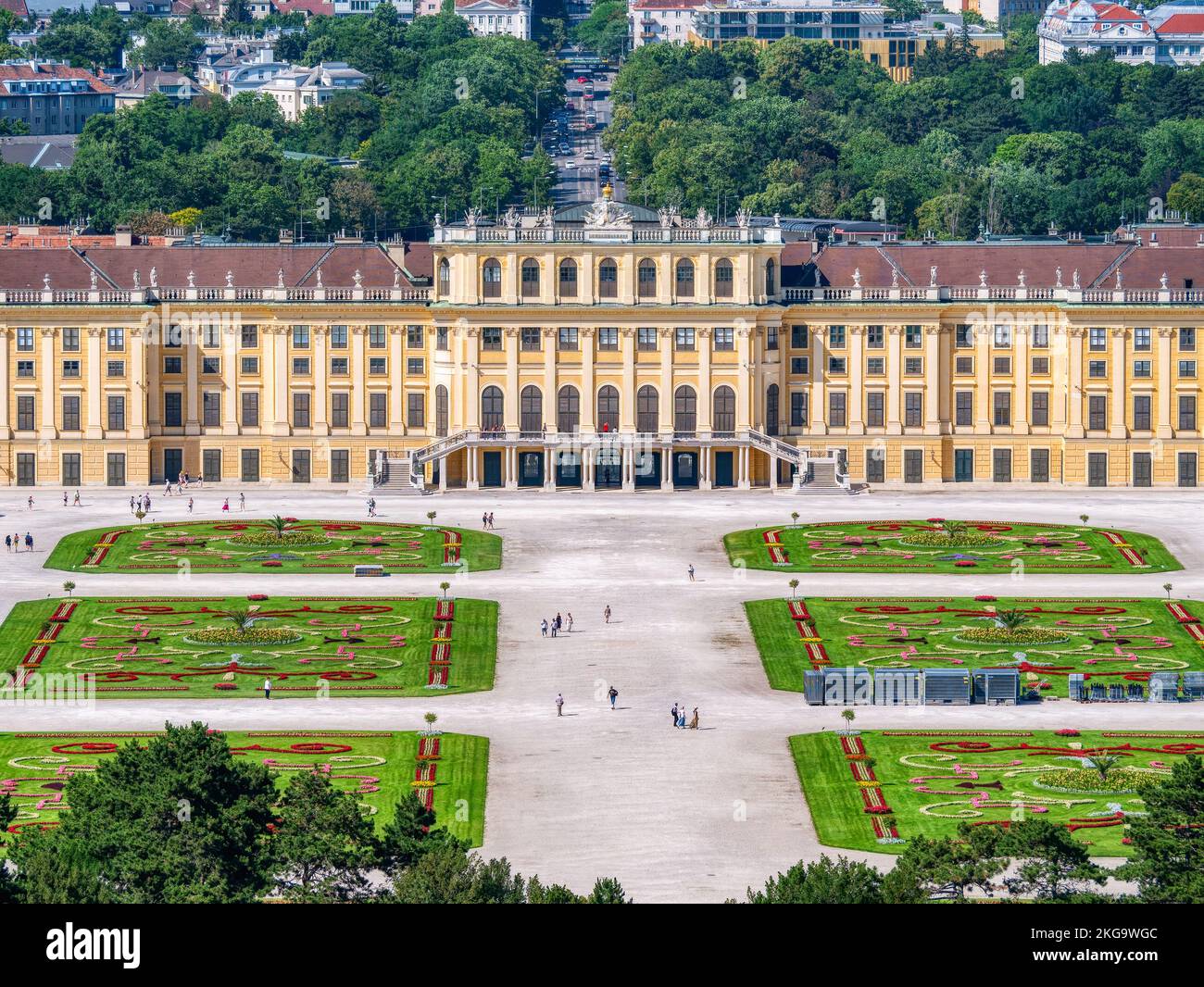 Vienna, Austria - June 2022: View with Schonbrunn Palace ( Schloss ...