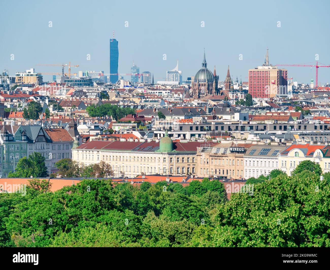 Vienna, Austria - June 2022: Aerial view with the city of Vienna seen ...