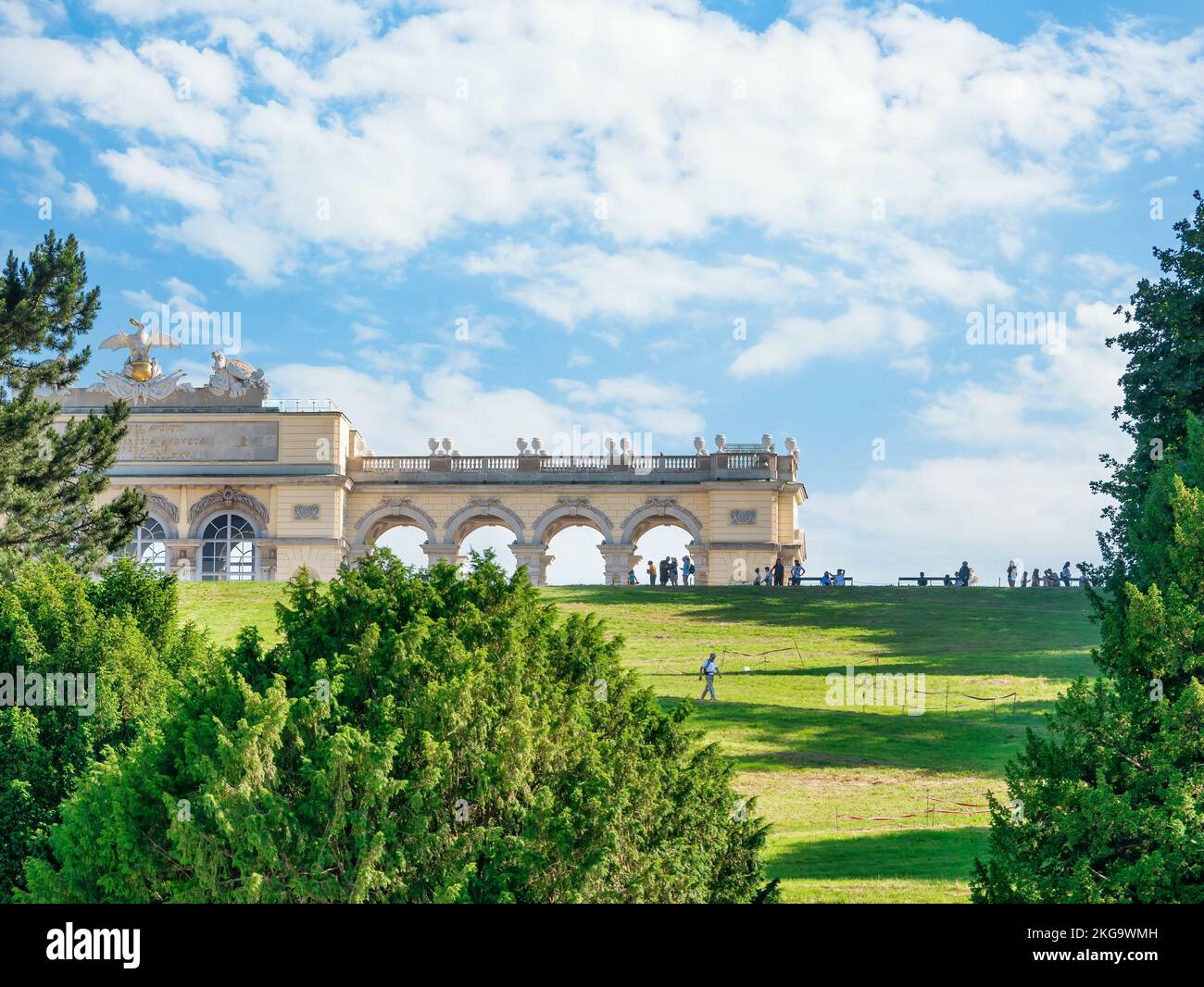 Vienna, Austria - June 2022: Beautiful view from the palace park with ...