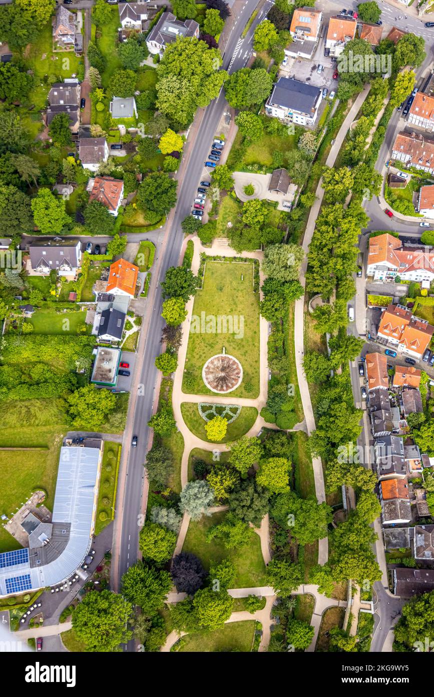 Rose garden with fountain and rampart soest hi-res stock photography ...