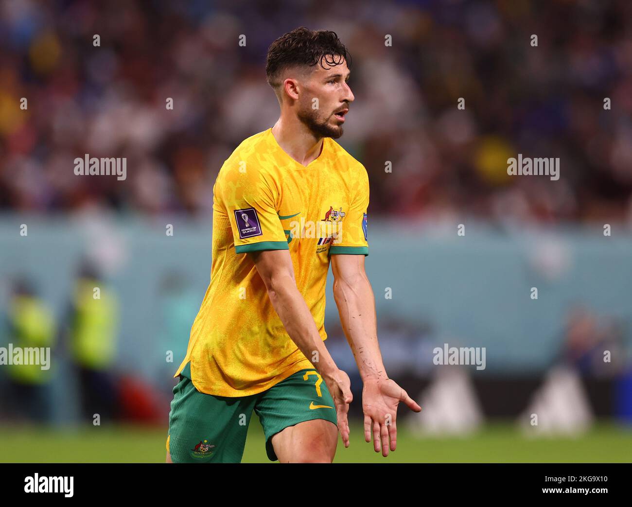 Al Wukair, Qatar, 22nd November 2022. Mathew Leckie of Australia during ...