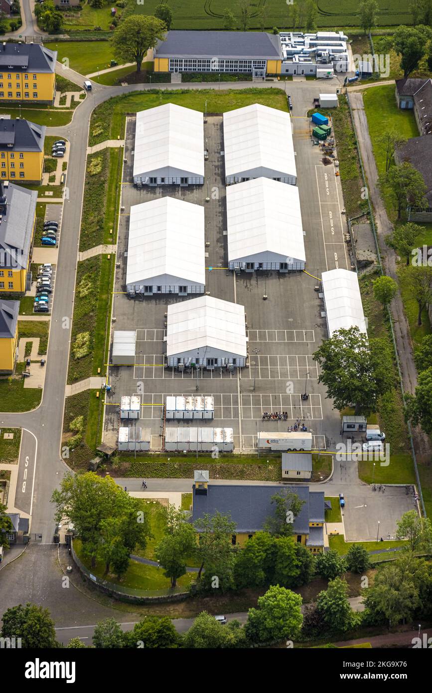 Aerial view, former Kanaal van Wessem barracks, housing complex and ...