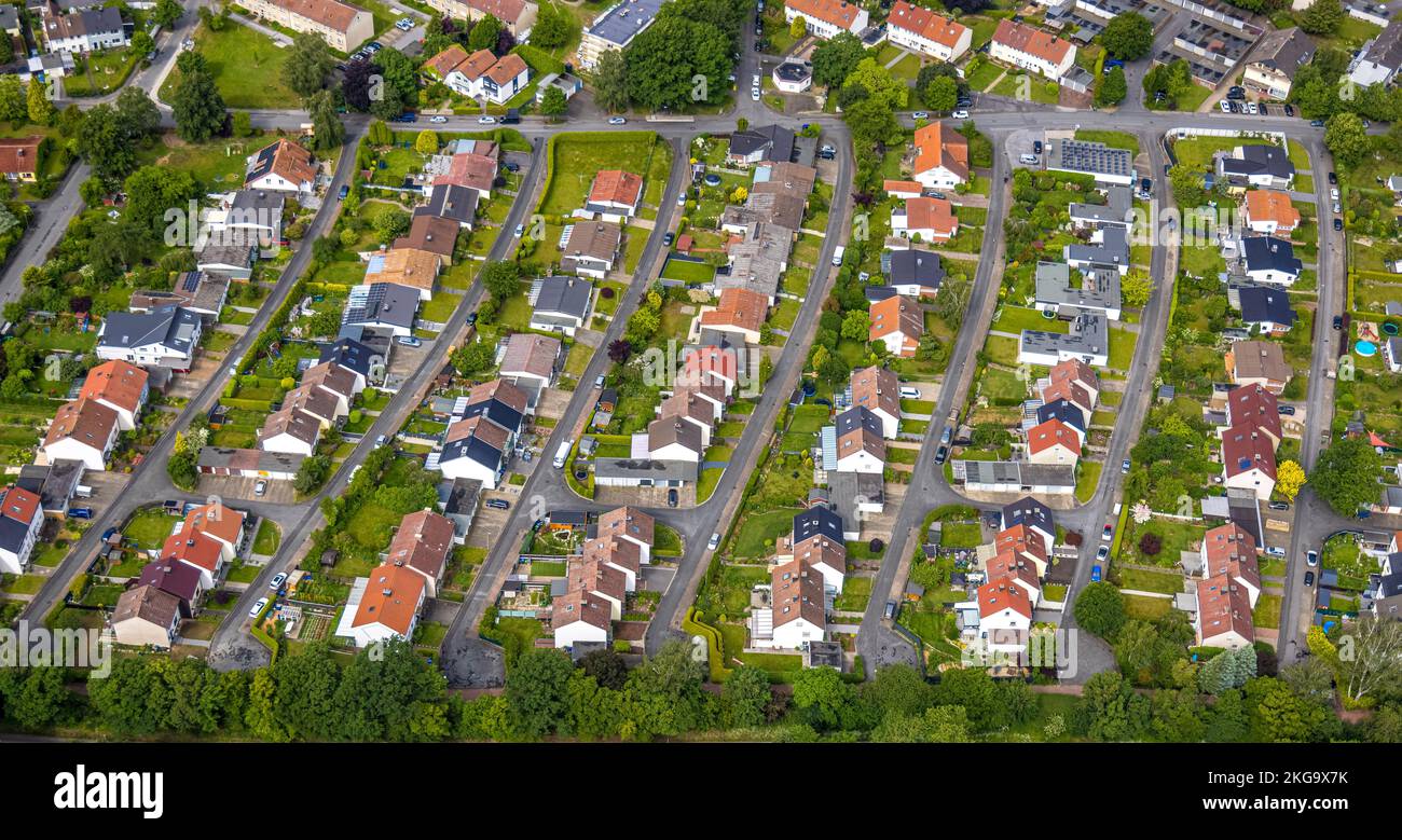 Aerial view, aerial photo, city settlement between Gotlandweg and ...