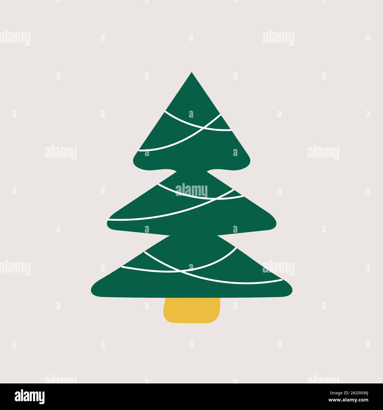 Christmas tree green simple Stock Vector Images - Alamy