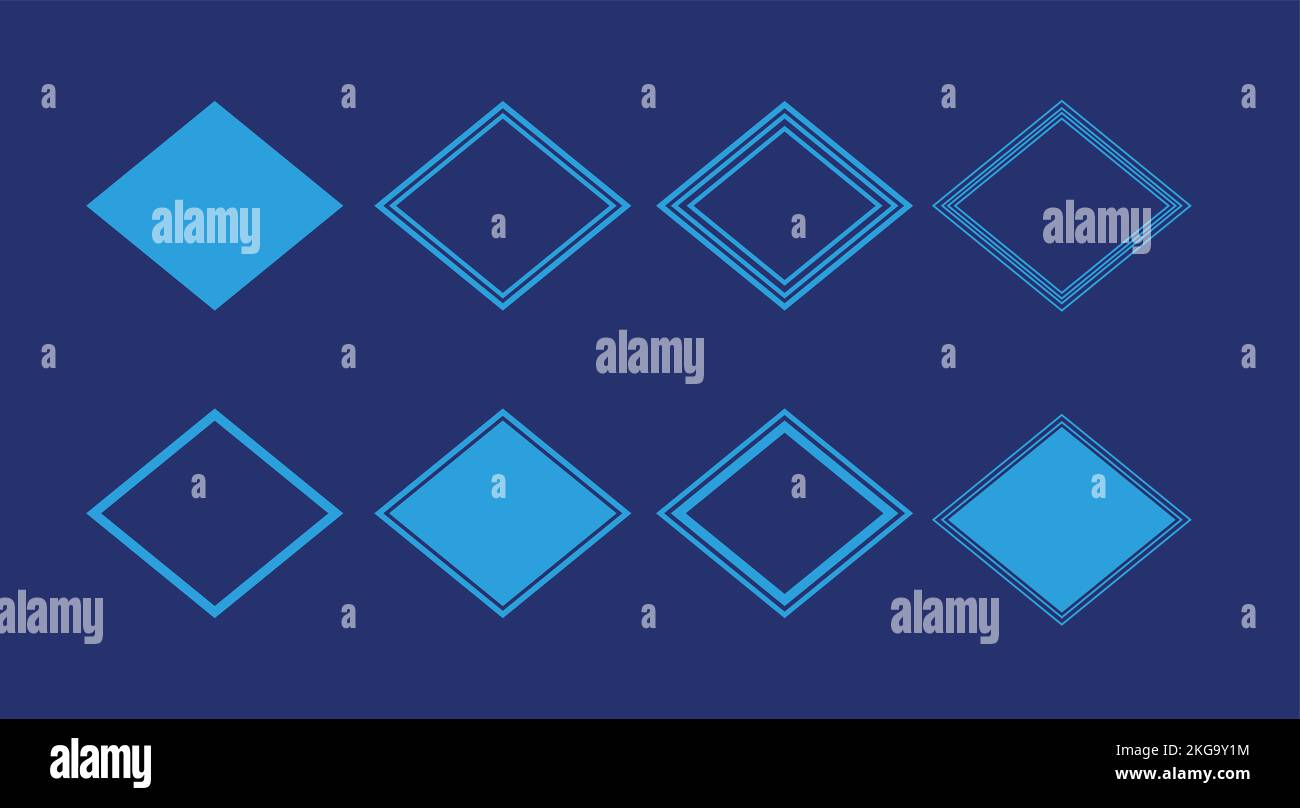 Basic Shapes Rhombus Monogram frame Basic Shapes Stock Vector Image ...