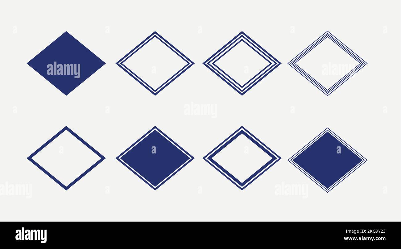 Basic Shapes Rhombus Monogram frame Basic Shapes Stock Vector Image ...