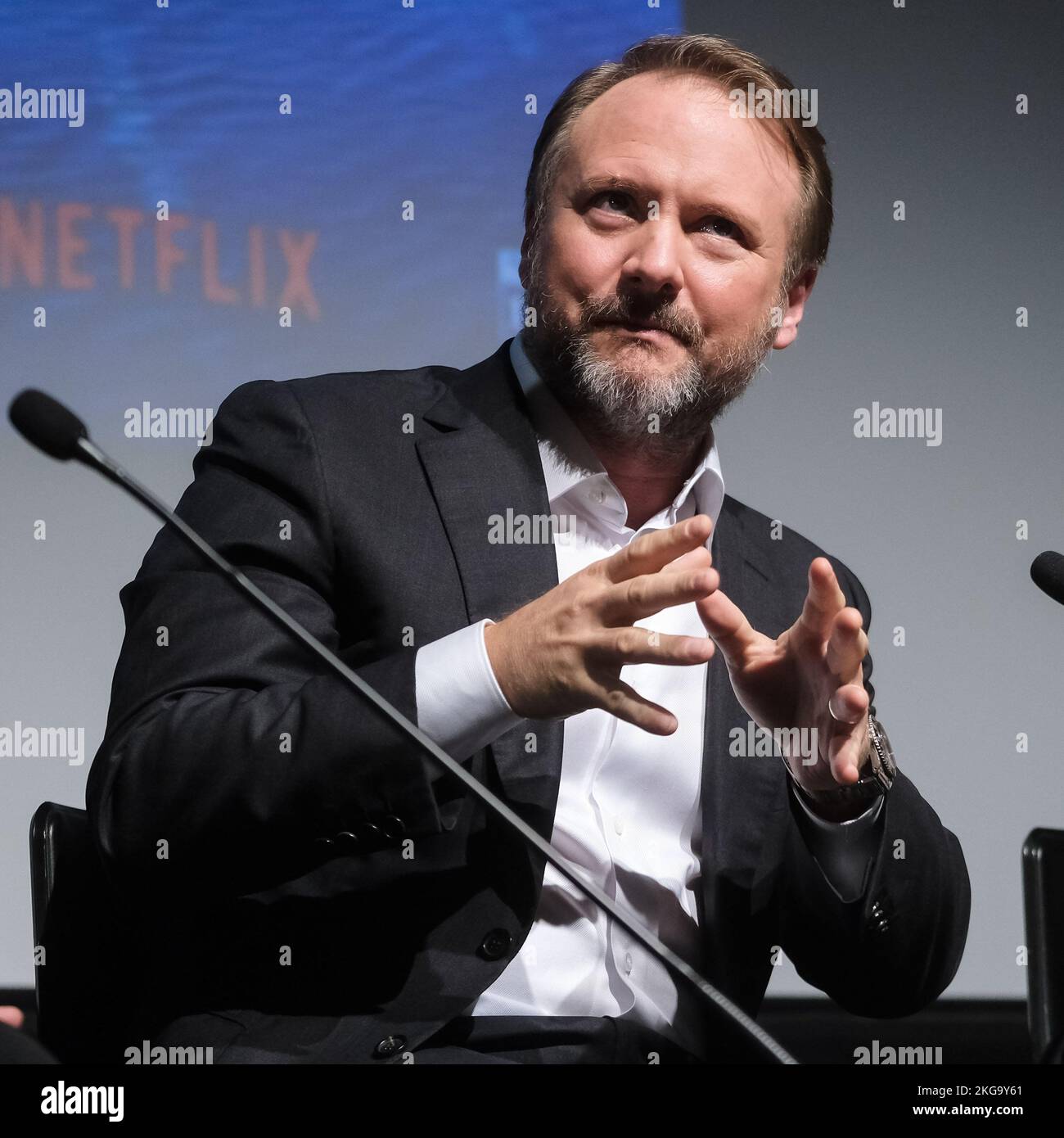 Rian Johnson photographed on stage during the Mark Kermode in 3D held ...
