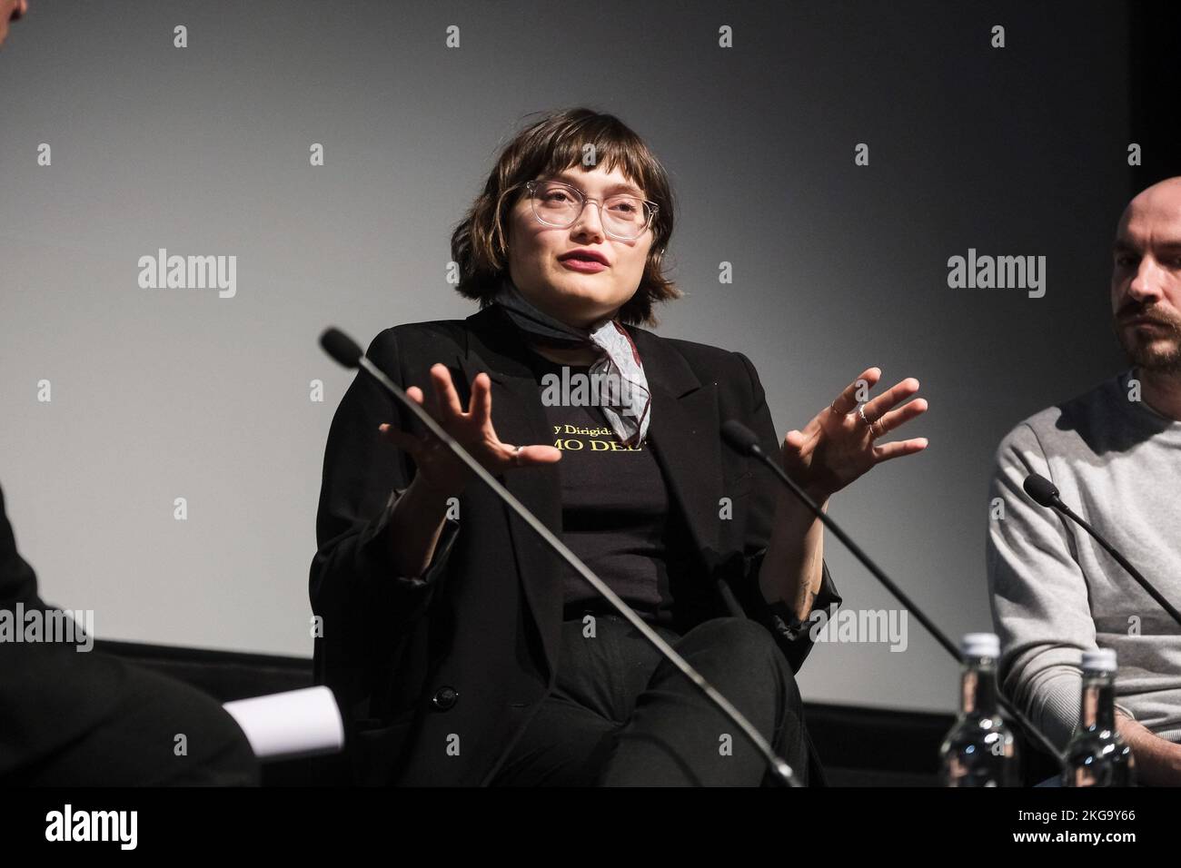 Anna Bogutskaya and Michael Blyth photographed on stage during the Mark ...