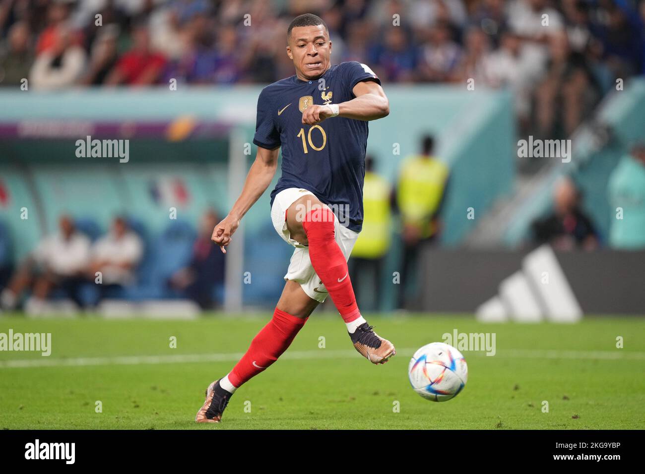Kylian Mbappe of France during the Qatar 2022 World Cup match, Group D ...