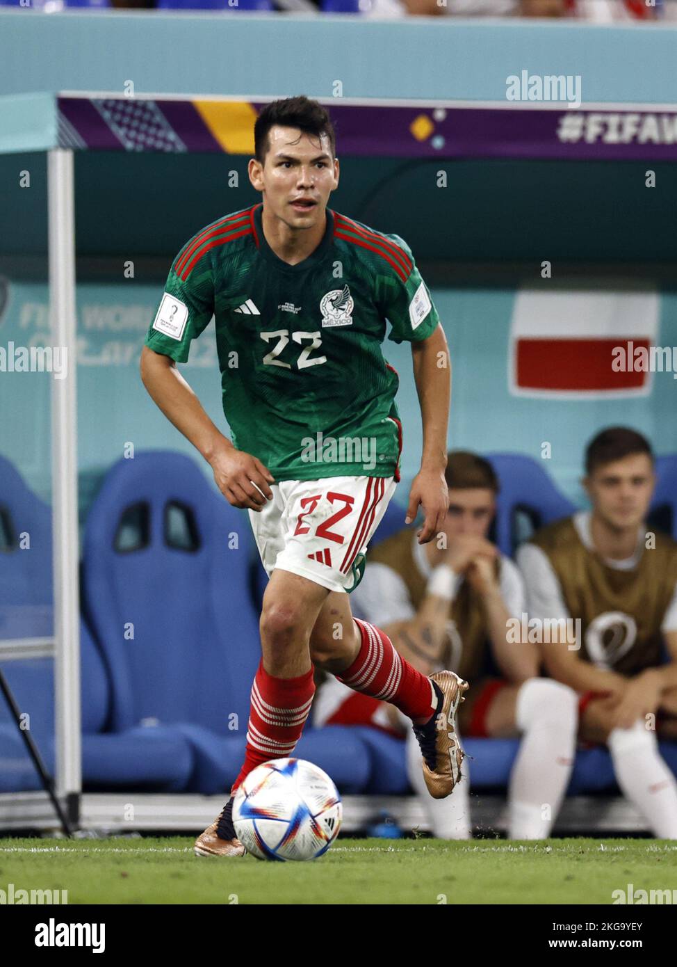DOHA - Qatar, 22/11/2022, Hirving Lozano of Mexico during the FIFA ...