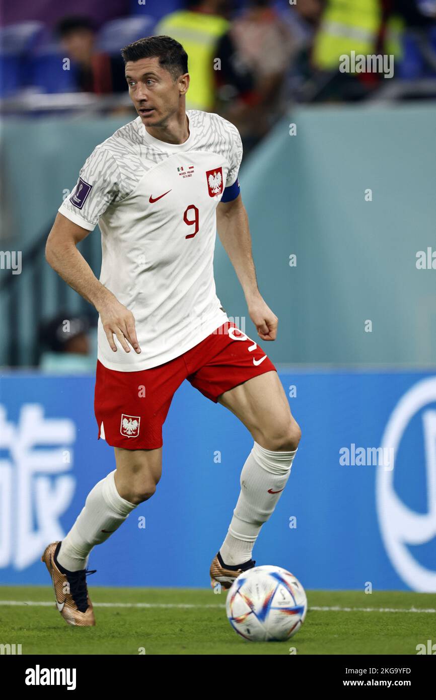 DOHA - Qatar, 22/11/2022, Robert Lewandowski of Poland during the FIFA ...
