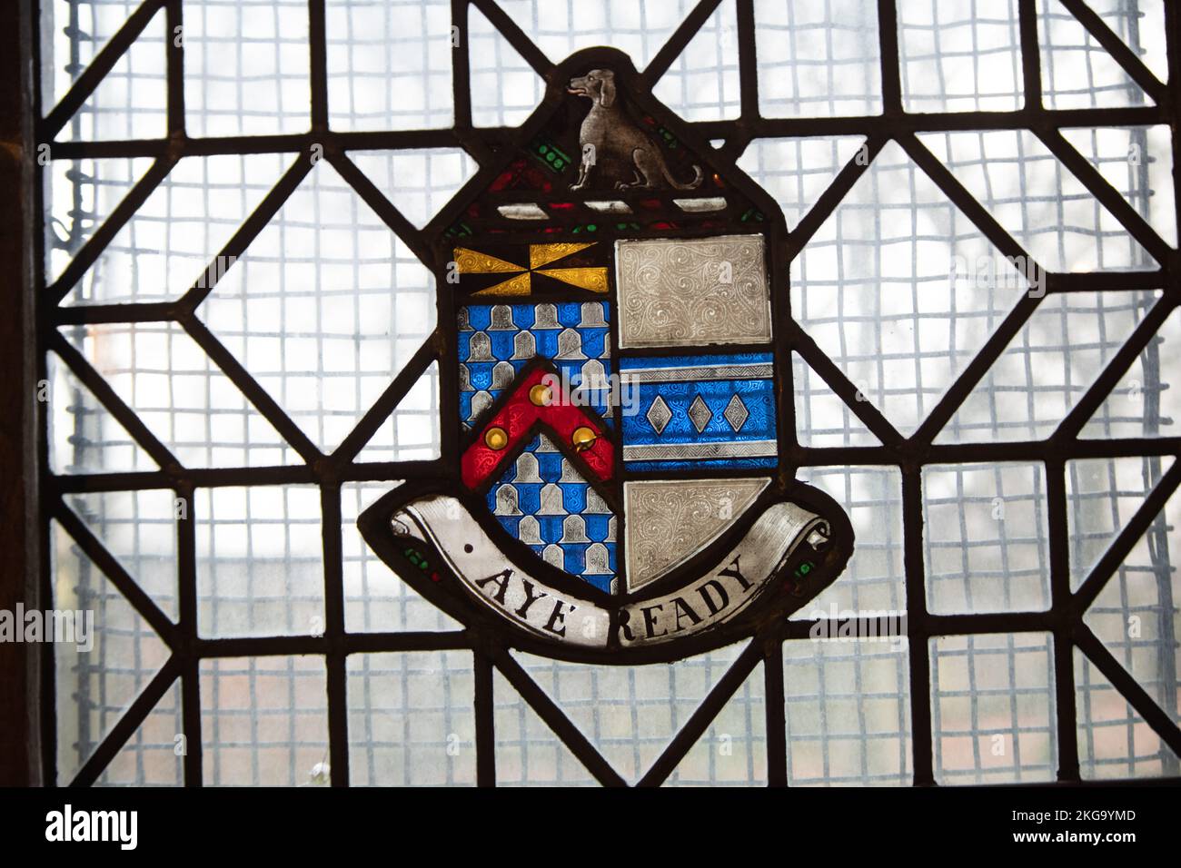 Stained glass crest Stock Photo - Alamy