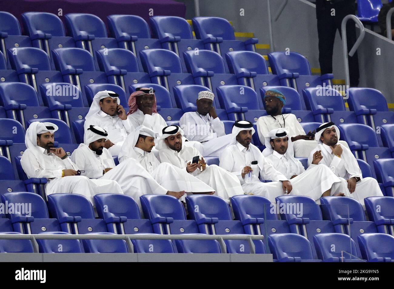 DOHA - Qatar, 22/11/2022, Qatari supporters during the FIFA World Cup ...