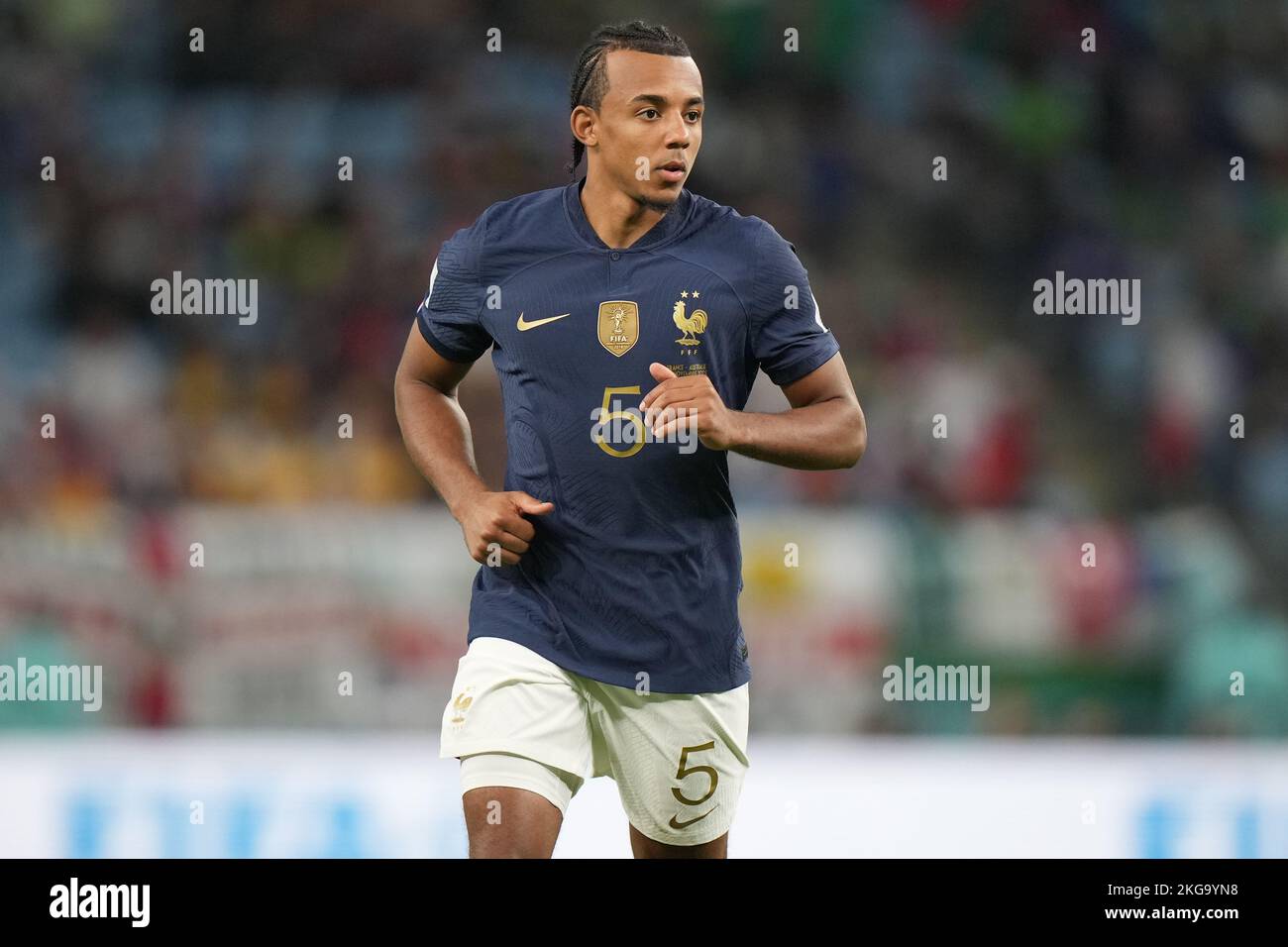 Jules Kounde of France during the Qatar 2022 World Cup match, Group D ...