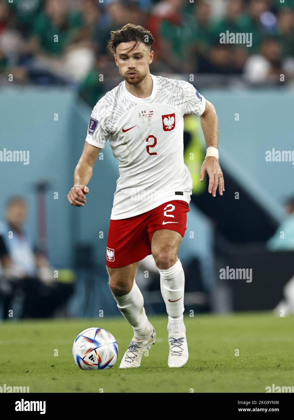 DOHA - Qatar, 22/11/2022, Matty Cash of Poland during the FIFA World ...