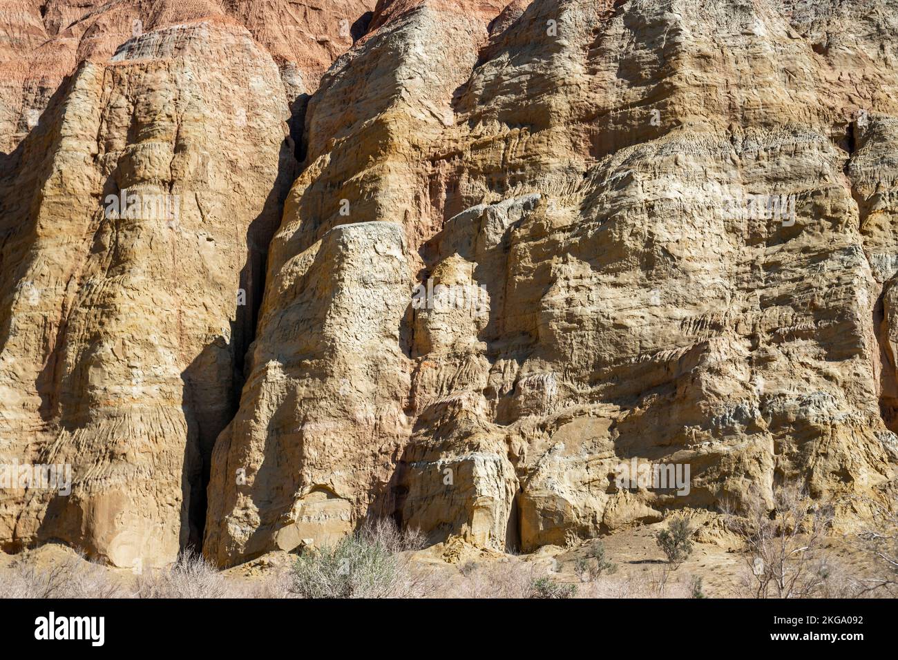 Rock formations in Altyn Emel national park, Kazakhstan, Central Asia ...
