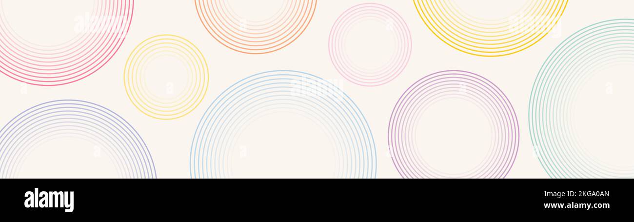 Cute abstract horizontal panoramic background with pastel colored ...