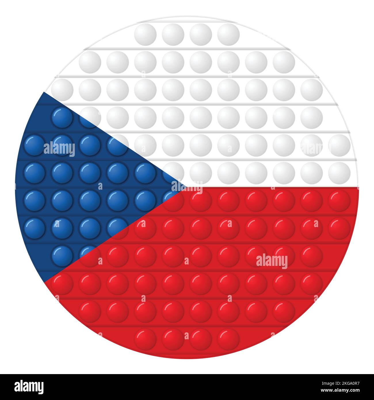 Glass light ball with flag of Czech Republic. Round sphere, template ...