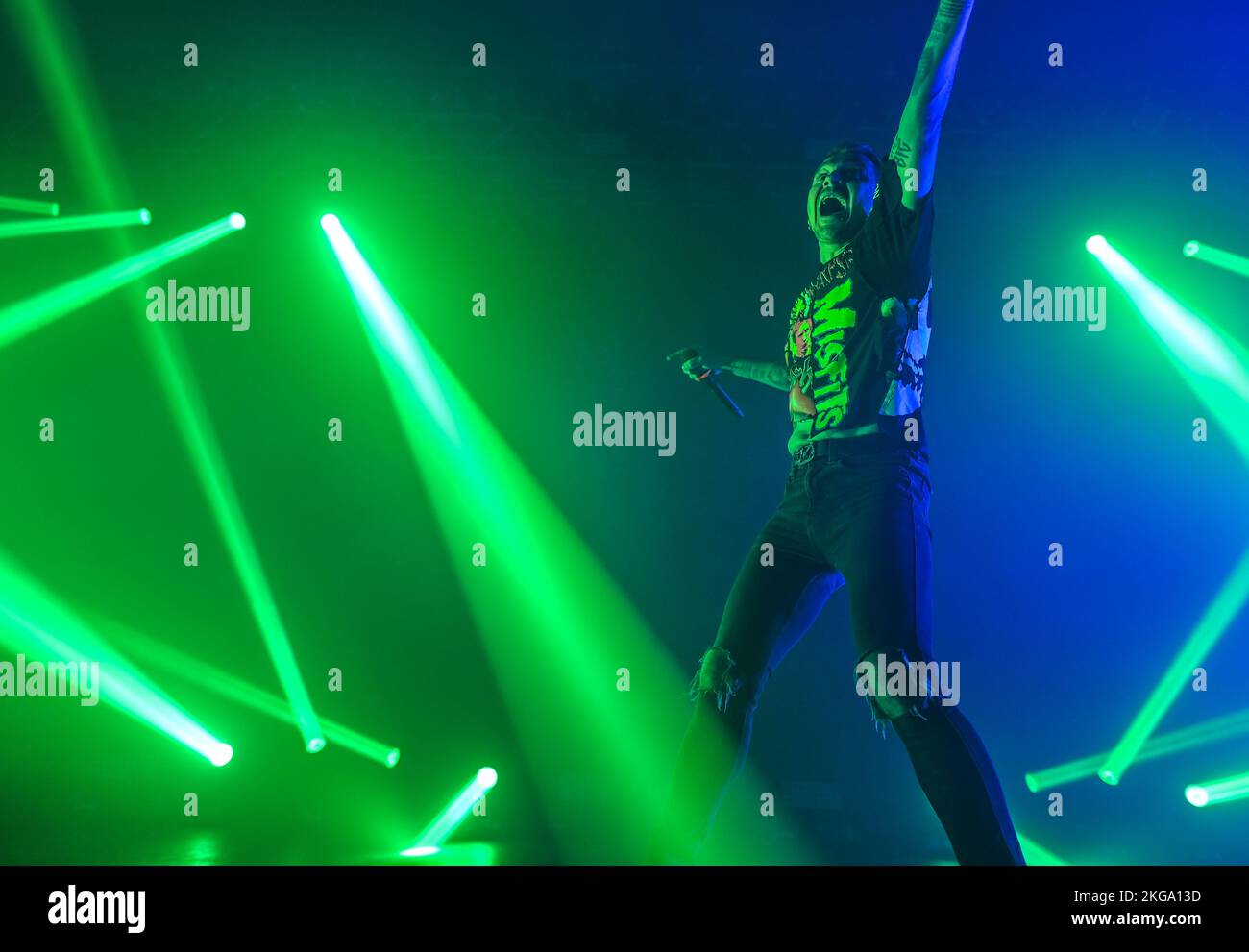 Warsaw, Poland. 21st Nov, 2022. Ilya Prusikin of Little Big, a Russian ...